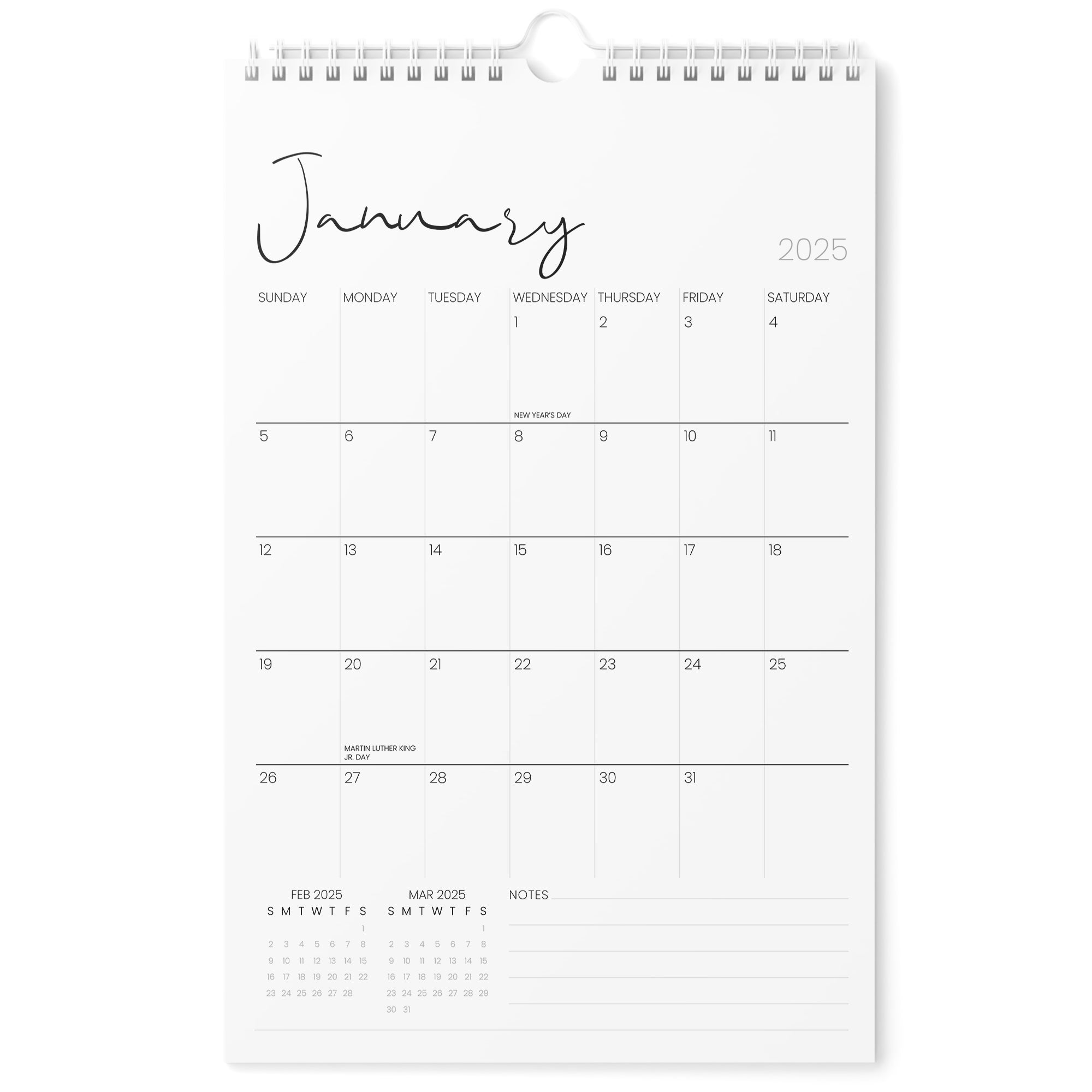 Cursive Calendar 2025 | 18 Months | 11x17 – Kartoprint