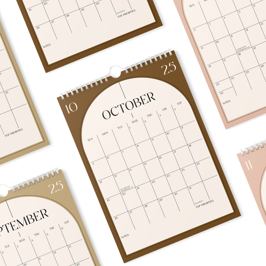 Boho Colors Calendar 2025 | 18 Months | 11x17 – Kartoprint